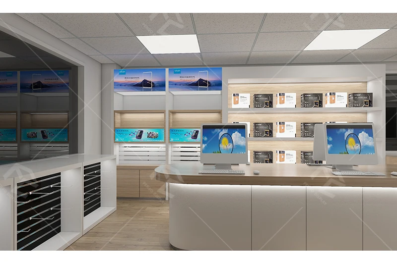 Modern Computer Store Interior Design Custom Computer Office Counter ...