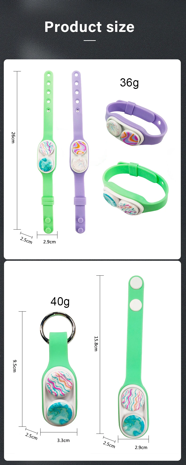 New Custom Pop Puck Fidget Magnets Decompression Toy Keychain Series ...