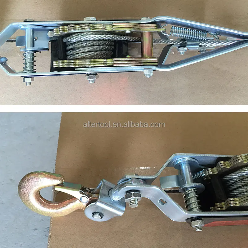 2T Ratchet Wire Rope Puller Hand Power Portable Ratchet Cable Puller ...