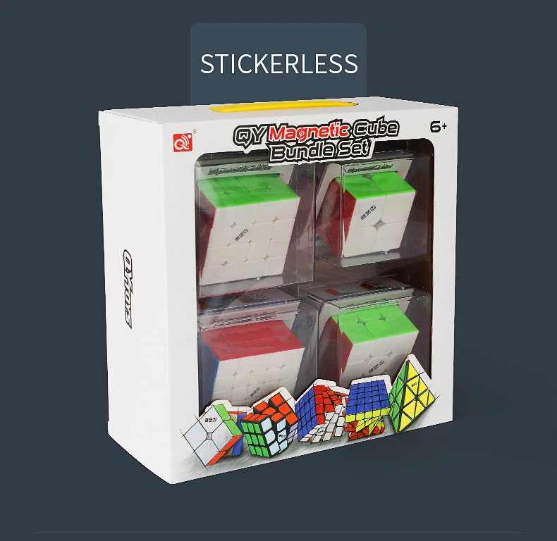 Qiyi Mp Series 2x2x2 3x3x3 4x4x4 5x5x5 Magnetic Speed Magic Cube Stickerless Professional ...