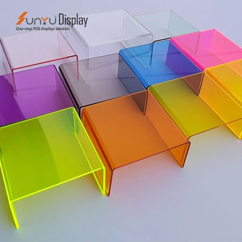 SUNYU Custom Colored Acrylic Perspex Acrylic Storage Display Box Riser ...