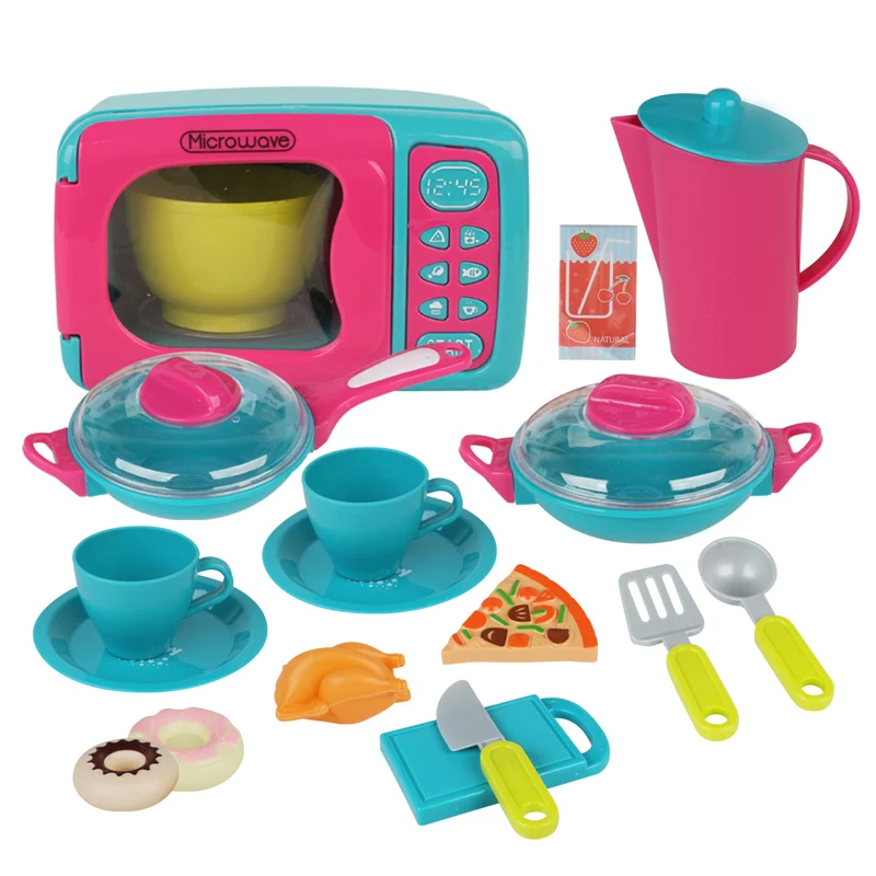 Kids Pretend Play Kitchen Utensils Role Playing Toys Cooking Set Mini ...