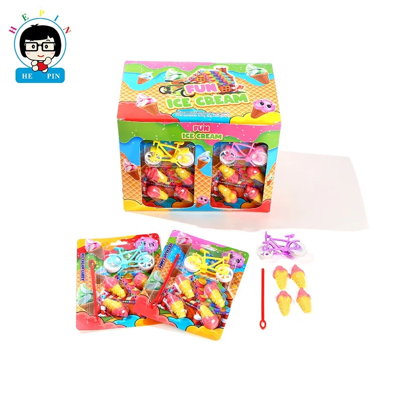 Individually Packed Ice Cream And Bicycle Tablet Candy Gummy Soft Candy ...