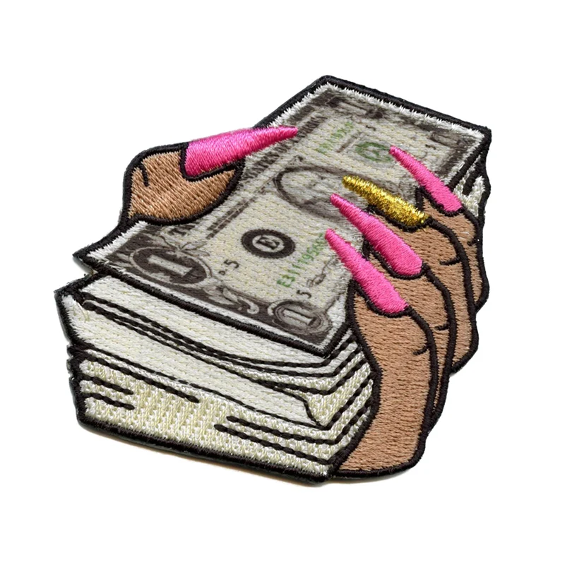 Money Embroidery Patches - Customizable Iron-on Designs