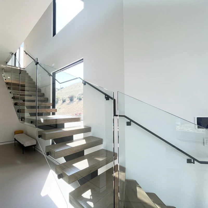 Modern Design Stair Railing Baluster System Balcony Steel Glass Railing ...