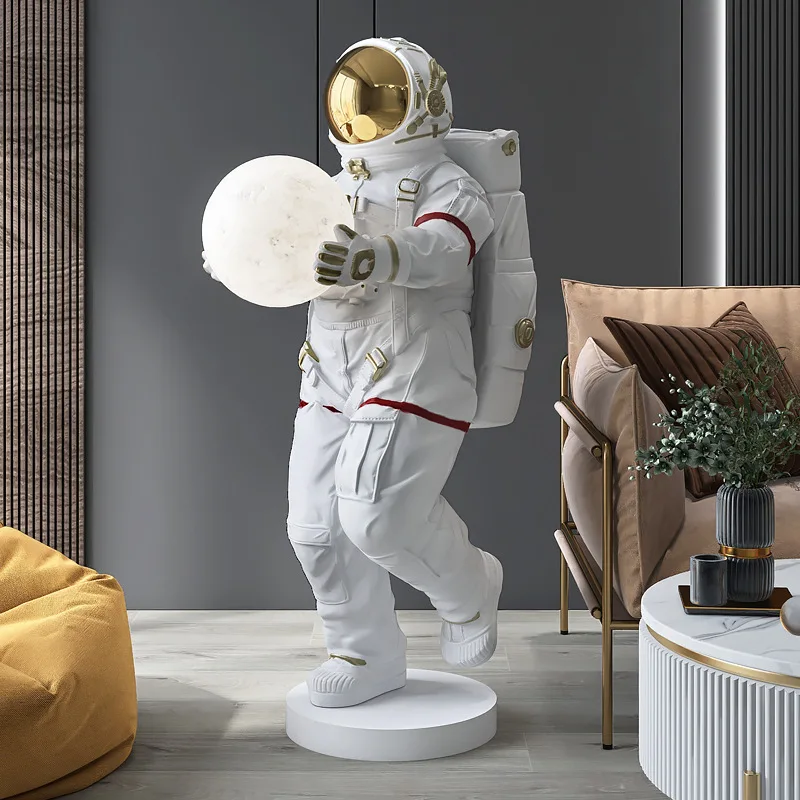 LED Modern Hot Sale Astronaut Decor Resin Space Man Figurine Astronaut ...