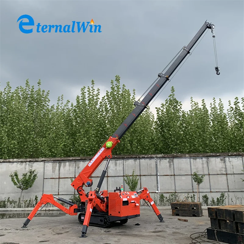 1 Ton Mini Narrow Space Electric Crawler Crane 3 Ton Mini Spider ...