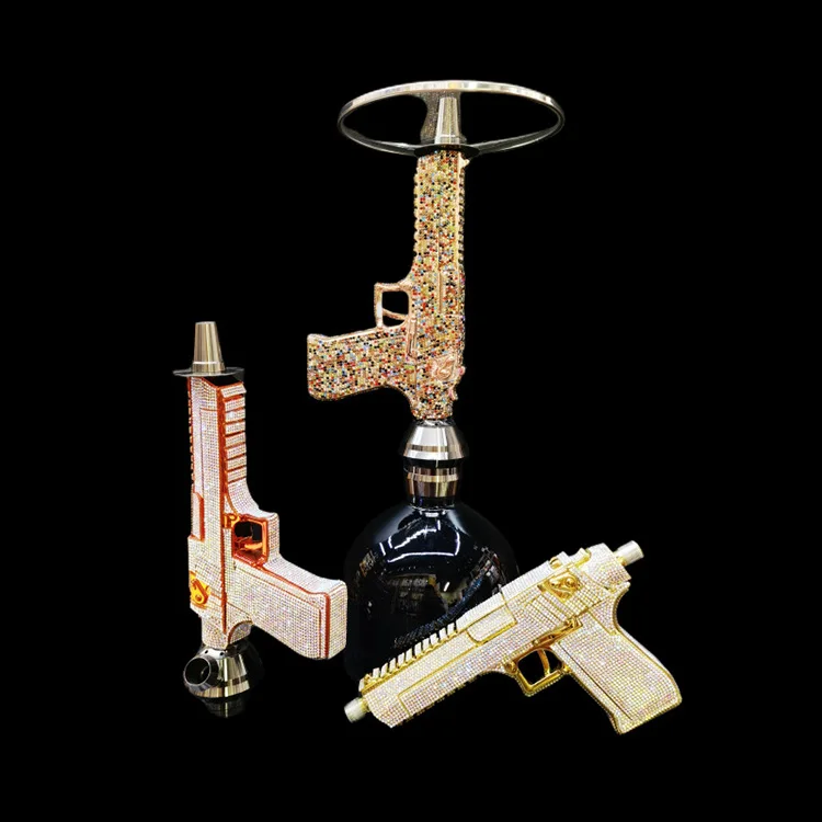 Hot Pistol Diamond Ak47 Hookah Diamond Gun Hookah Pistol Hookah - Buy ...