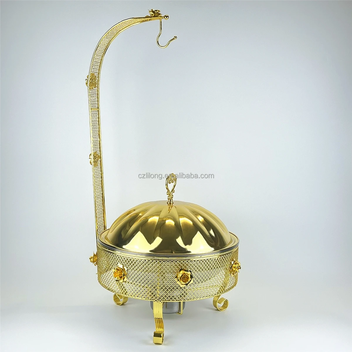 Luxury Gold 8L Stainless Steel Chafing Dish Set for Catering