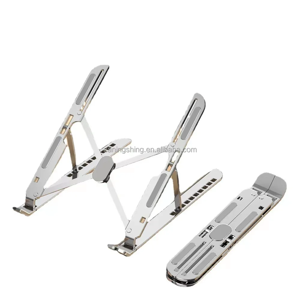 10 Angles Height Adjustable Ergonomic Ventilated Cooling Computer Stand ...