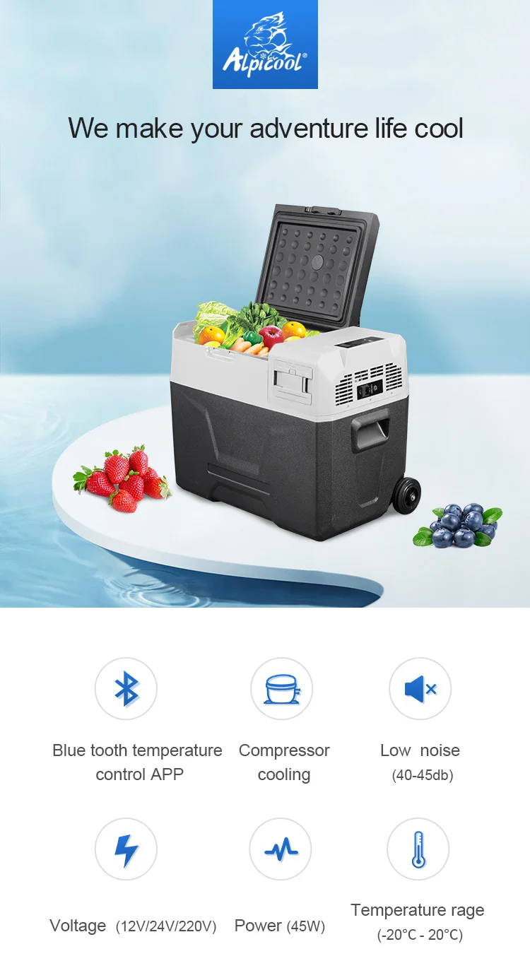 Alpicool ECX50 - Portable Car Fridge with Compressor Cooling