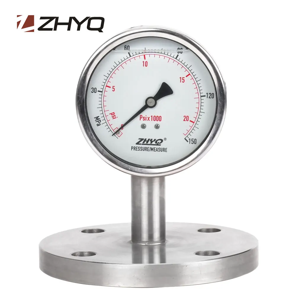 304 Stainless Flange Type Anti-vibration Sanitary Diaphragm Sealed ...