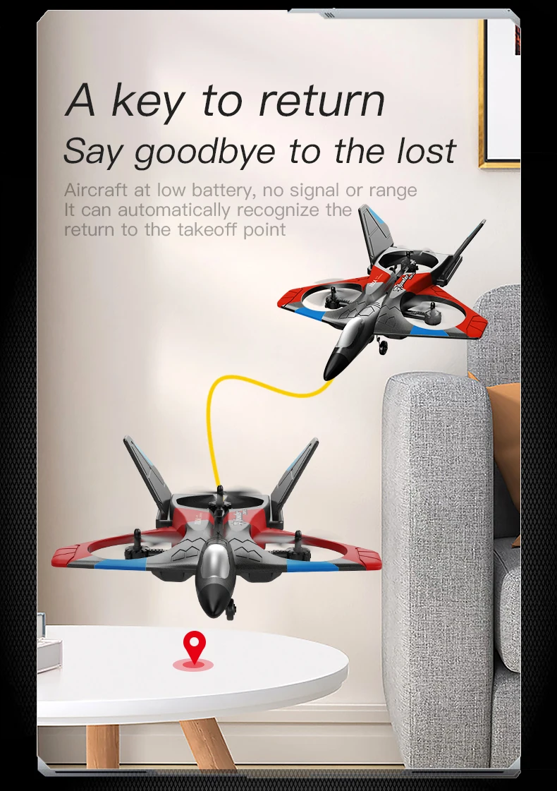 HOSHI 4DRC V27 Foam Glider Plane - RC Airplane with Camera