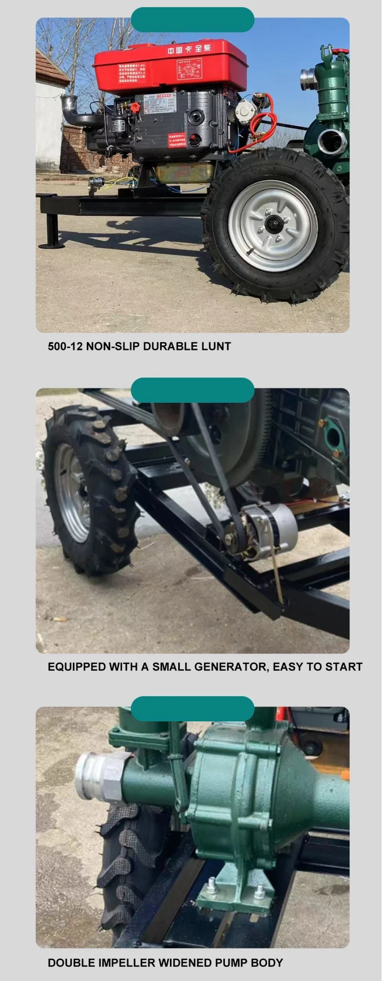 150 m Head Double Impeller High Pressure Pump diesel Unit Trailer Model ...