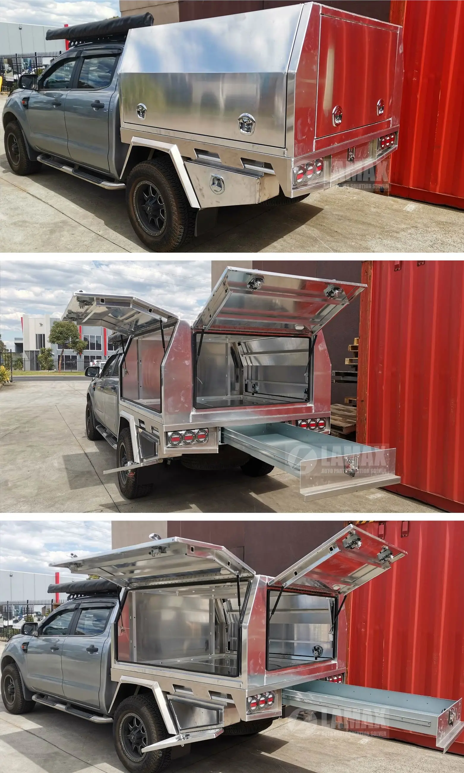 Lamax Custom Aluminium Ute Canopy Ute Toolbox Tray and Canopy Dual ...