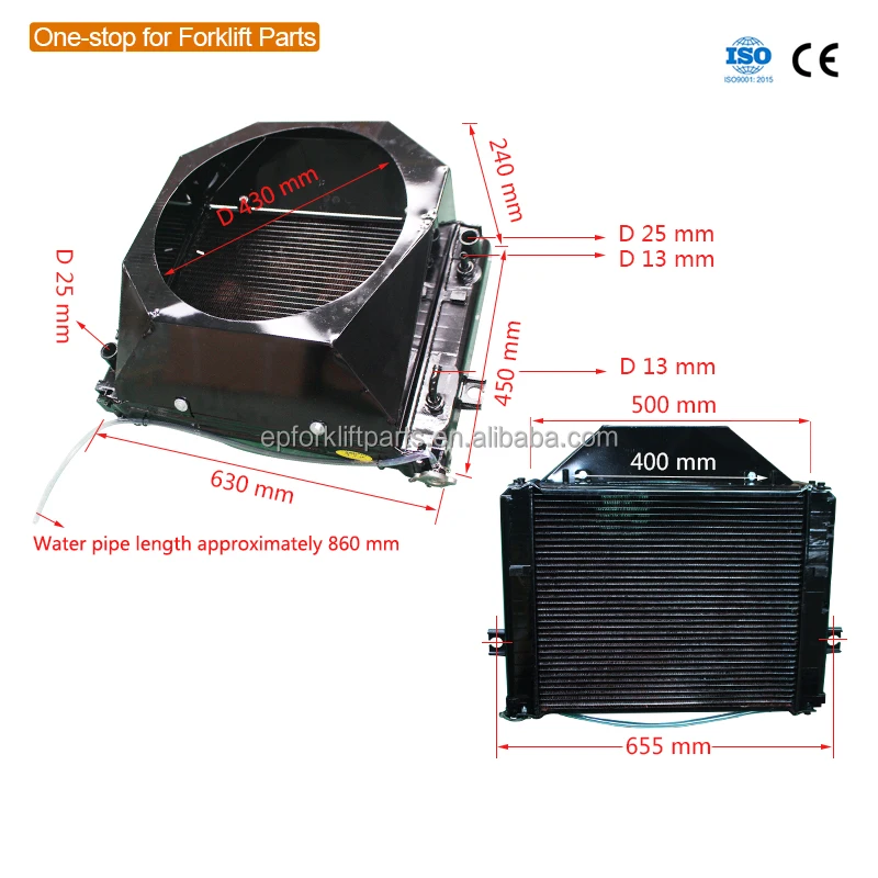 Forklift Spare Parts Radiator Forklift Komatsu Uliminum Radiator ...