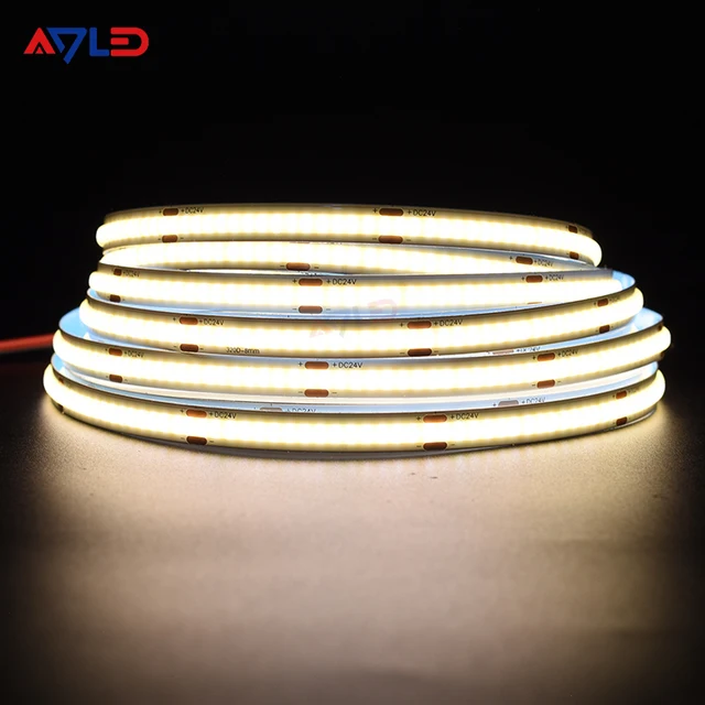 3 Years Warranty COB LED Strip 320LEDs CE RoHS 12V 24V 100ft Warm White ...