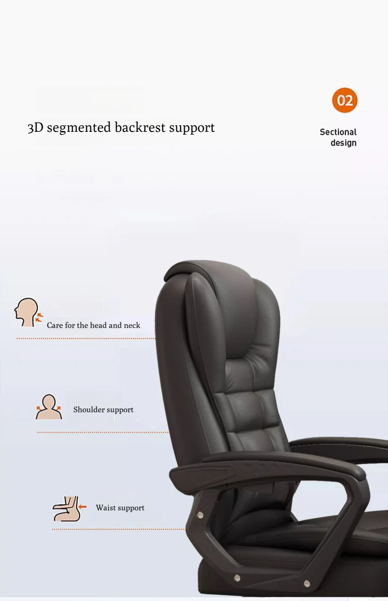 Modern High Back Revolving Guest Manager Boss Chair