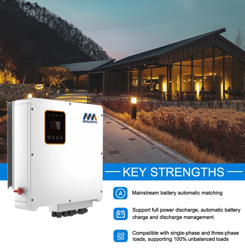 Megarevo Hybrid Solar Inverter Three Phase 12kw 3 Phase 8-12kw 2/1mppt ...