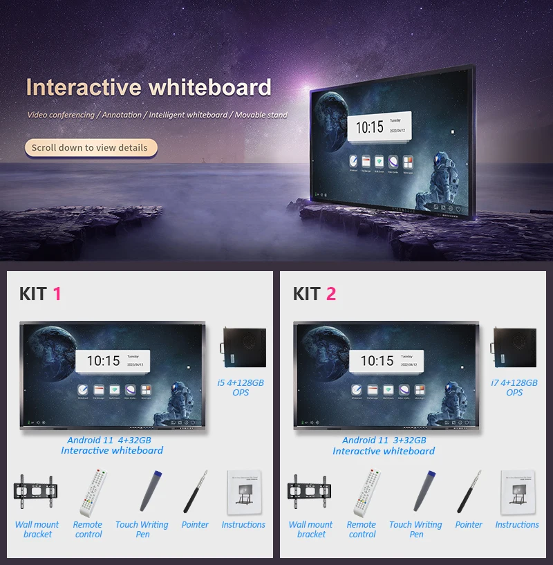 Wall Mount Interactive Whiteboard Smart Board Classroom Teaching ...