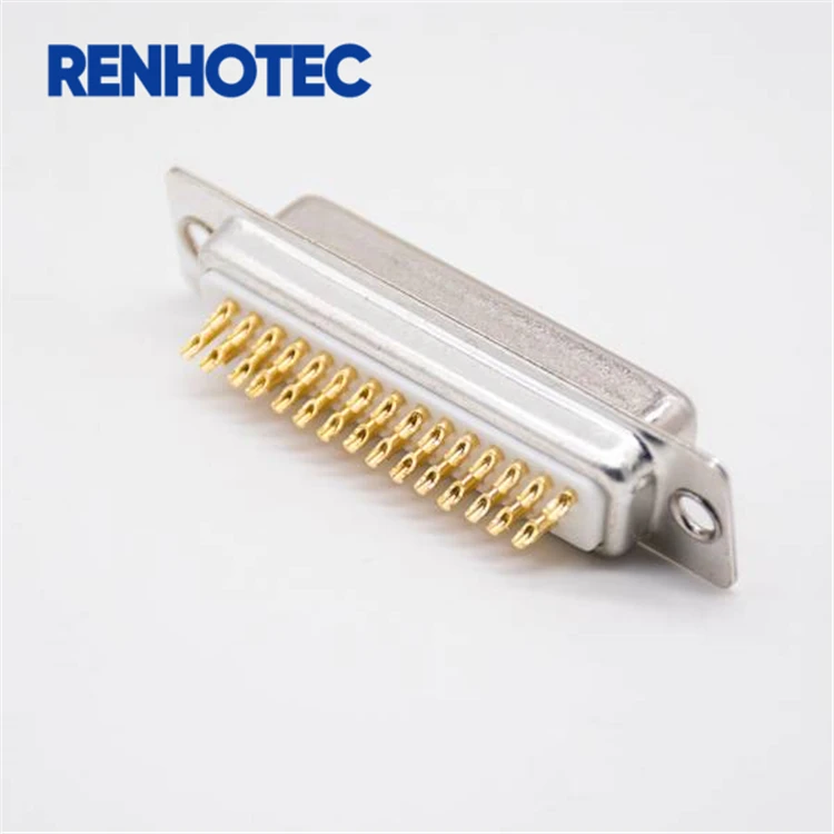 DB44 Connector Machined D Sub 44 Pin Female, Straight Solder Cup D-Type ...