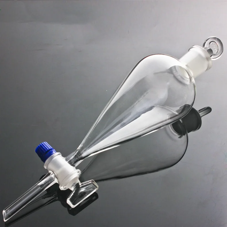 Laboratory Equipment 1000ml Plastic Separatory Funnel - Pear-Shaped Lab ...