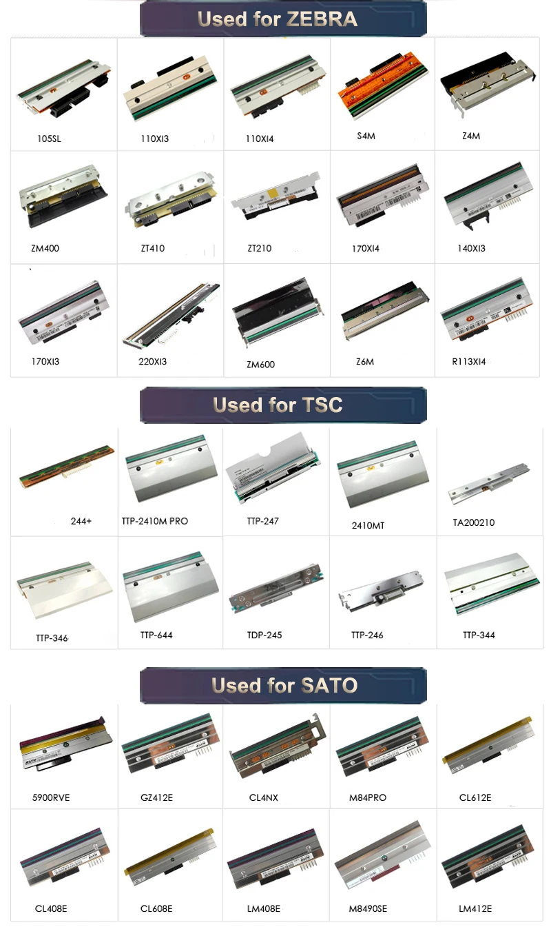 One-Stop Shop Thermal Printhead Parts Replacement for Zebra ZT210 ZT231 ...