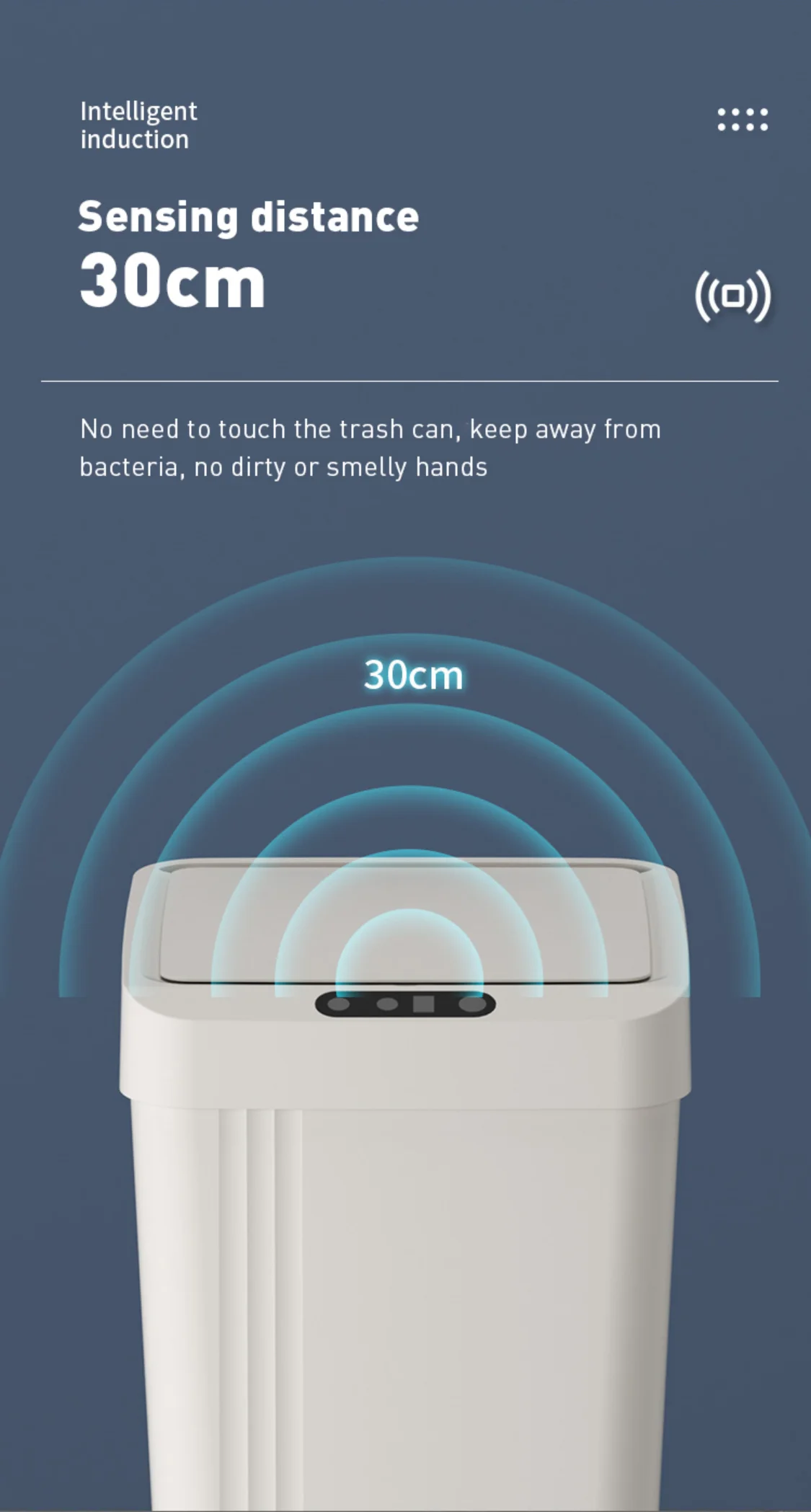 Touchless Dustbin 2024 Waterproof 13l Battery Automatic Sealing ...