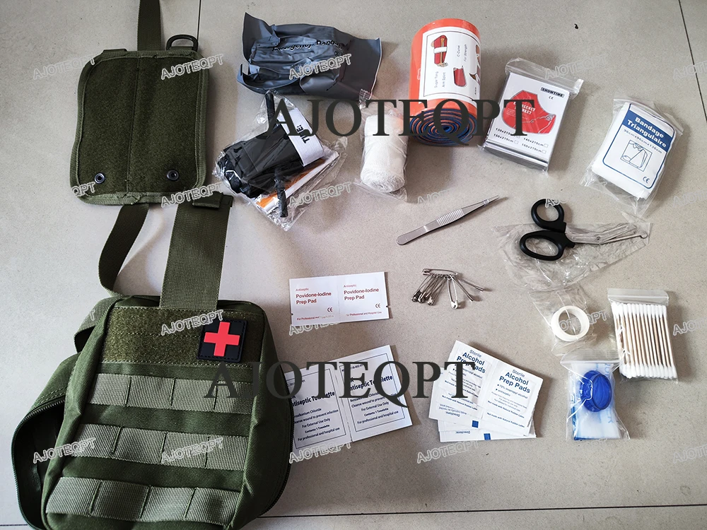 Ajoteqpt Emt Ifak Med Molle Kit Trauma Kit Emergency Survival First Aid Kits With Tourniquet For ...