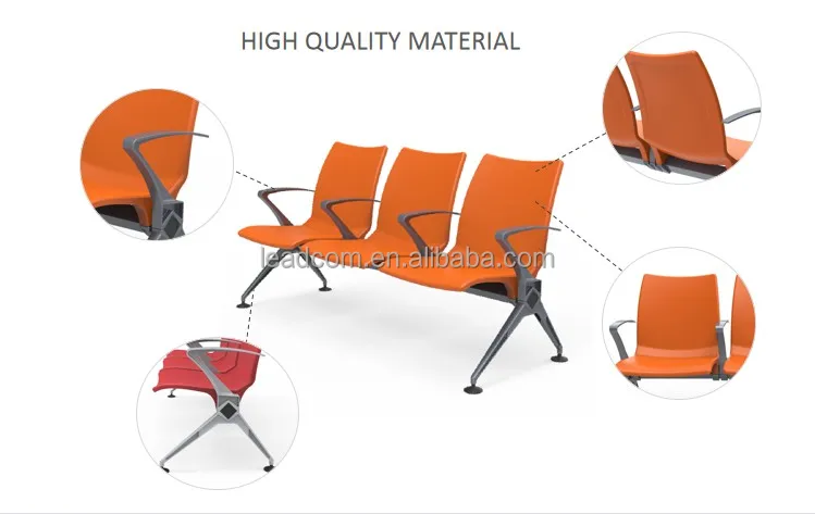 Leadcom L-w02-1 Pu 3-seater Waiting Area Chair For Hospital Bank Bench ...