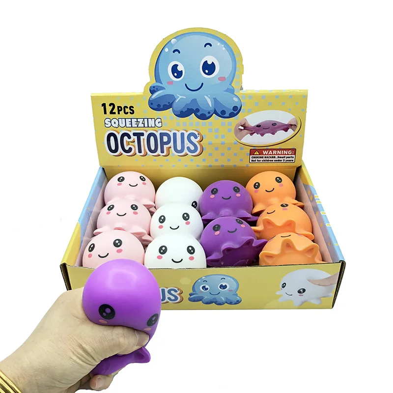 Kawaii Rubber Octopus Squishies Anima Squishy Toys Octopus Kids Anti ...