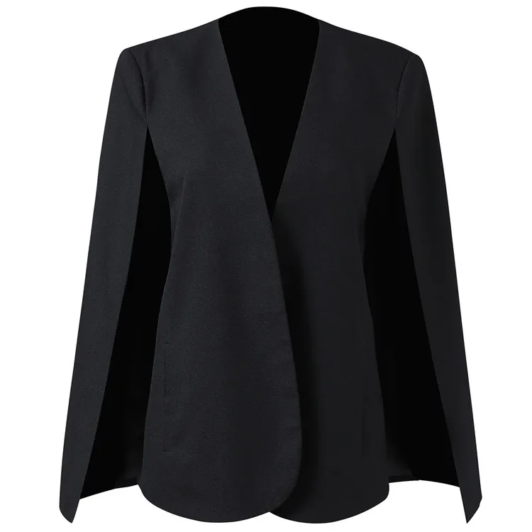 New Design Womens Cape Blazer Coat Casual Split Sleeve Workwear ...