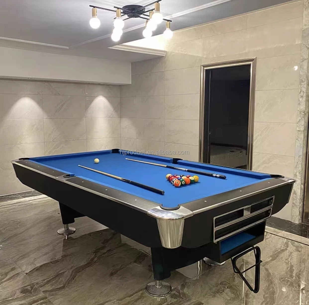 4th Pool Table Wood 9ft Outdoor Slate Billiard Pool Table