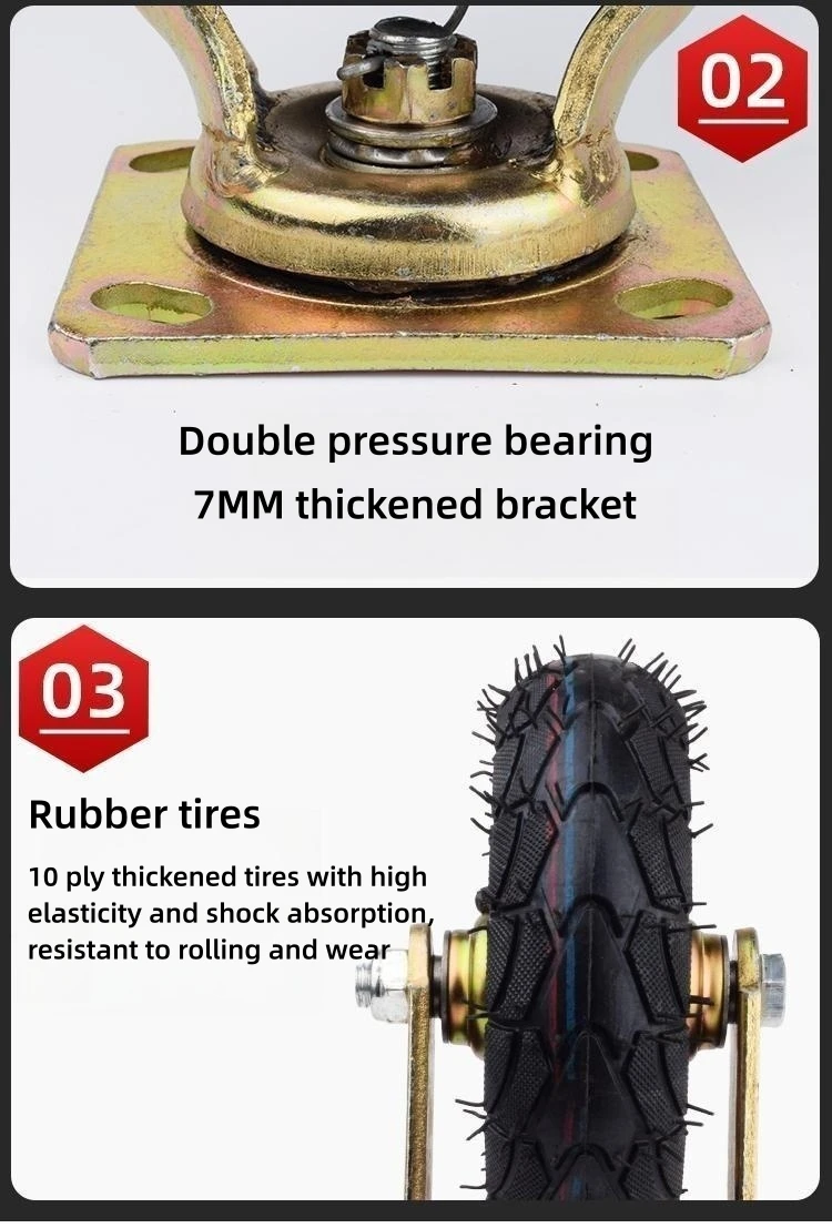 Rueda de goma neumática 2,50-4 neumático de goma inflable 8 pulgadas ...