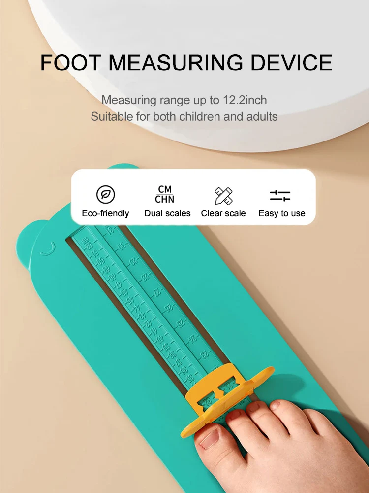 Foot Measuring Device Colorful Adjustable Infant Foot Measuring Ruler ...