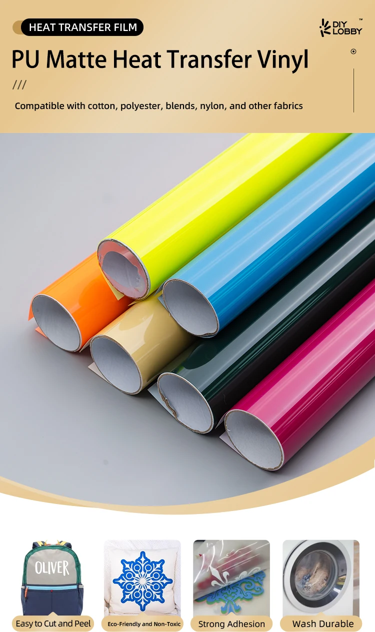 Factory Wholesale A4 Size Heat Transfer PU Vinyl Roll Custom HTV High ...