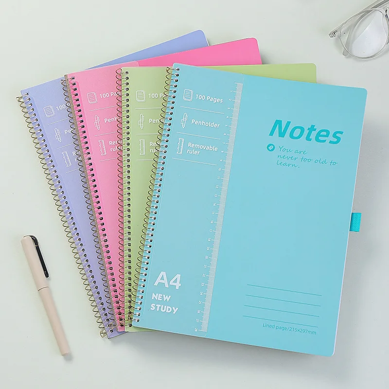 Deli Jia A3 Spiral Notebook With Ruler Student Classroom And Exam ...