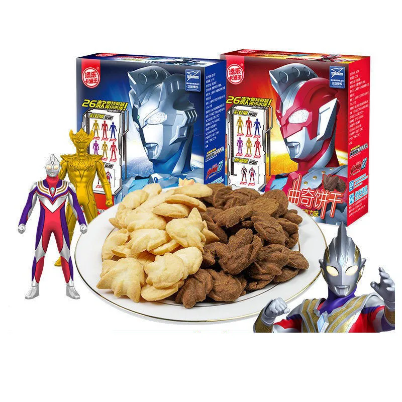 50g Ultraman Chocolate Cookie Cartoon Biscuits With Ultraman Toys - Buy ...