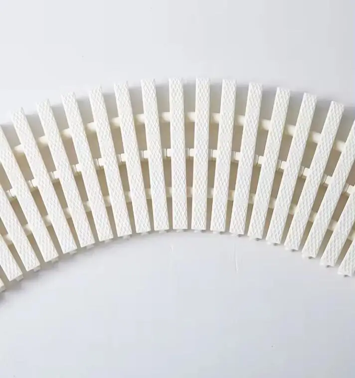 White Color Flexible Swimming Pool Gutter Grill Easy Installation 3 Holes Overflow Grating For ...