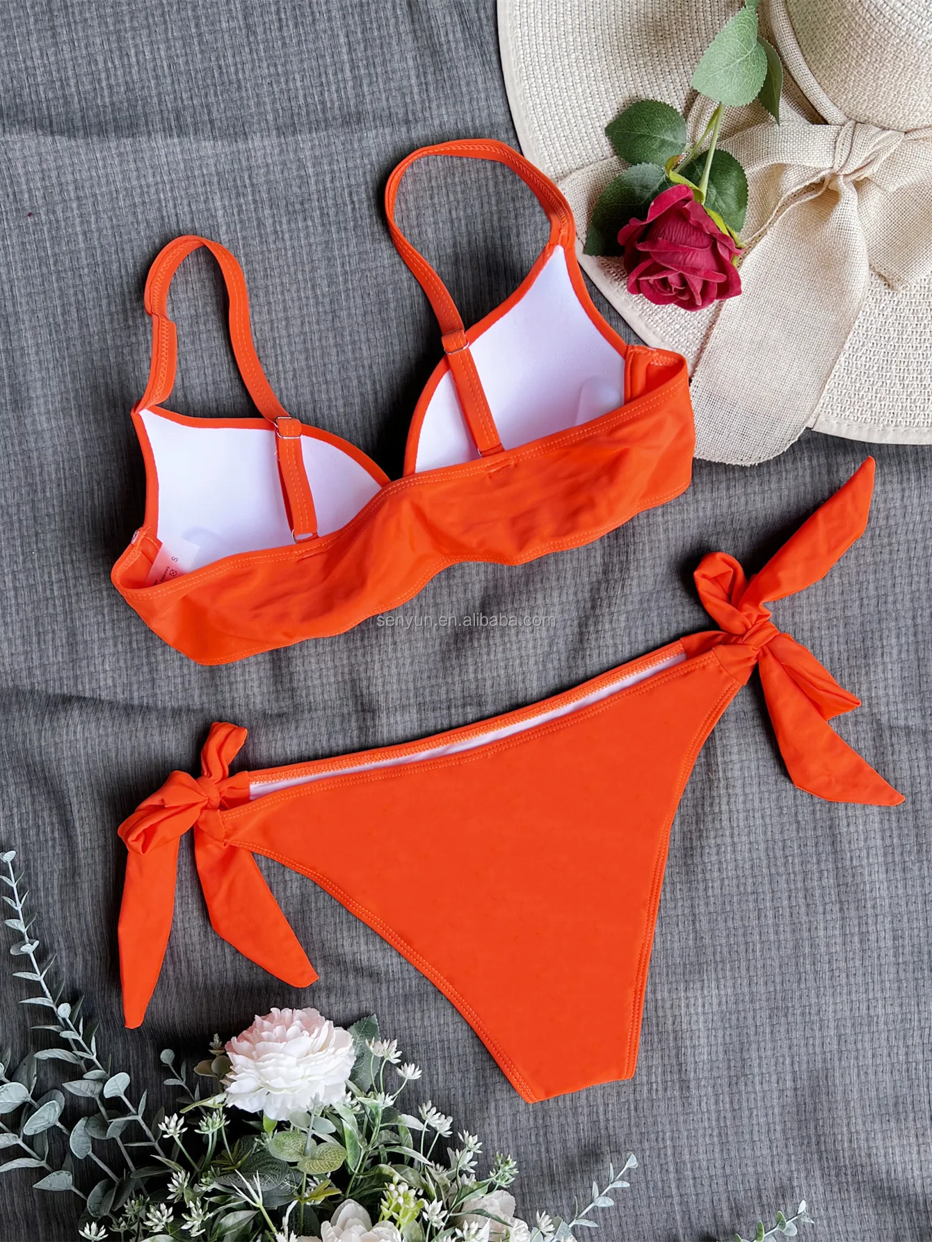 New Sexy Baby Split Body Bikinis Bow Knot Backless Stretchable Custom ...