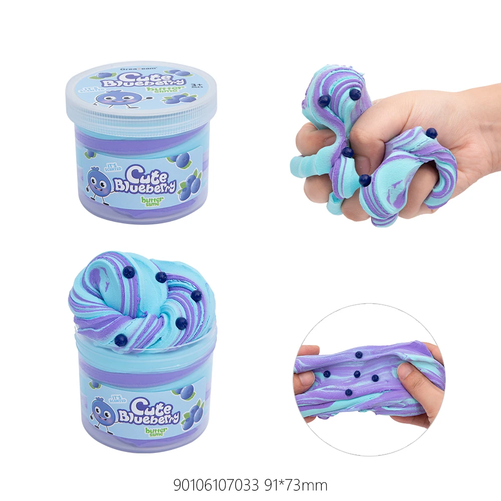 Custom Soft Blueberry Butter Slime Playdough Kit Handmade Educational ...