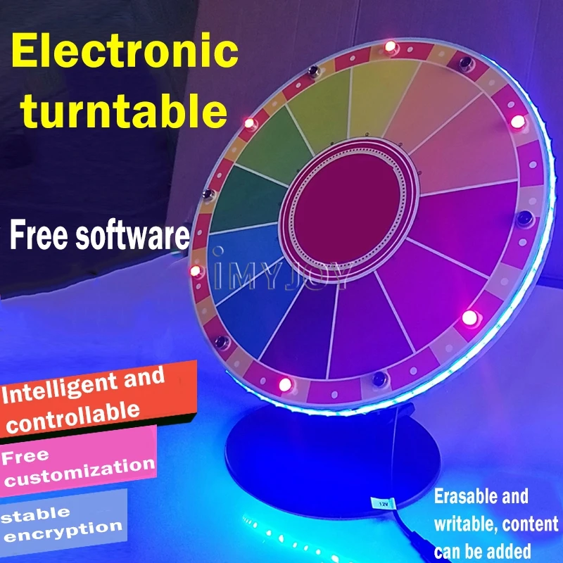 IMYJOY LED Light Electric Rotating Draw Game - Random Prize Selector