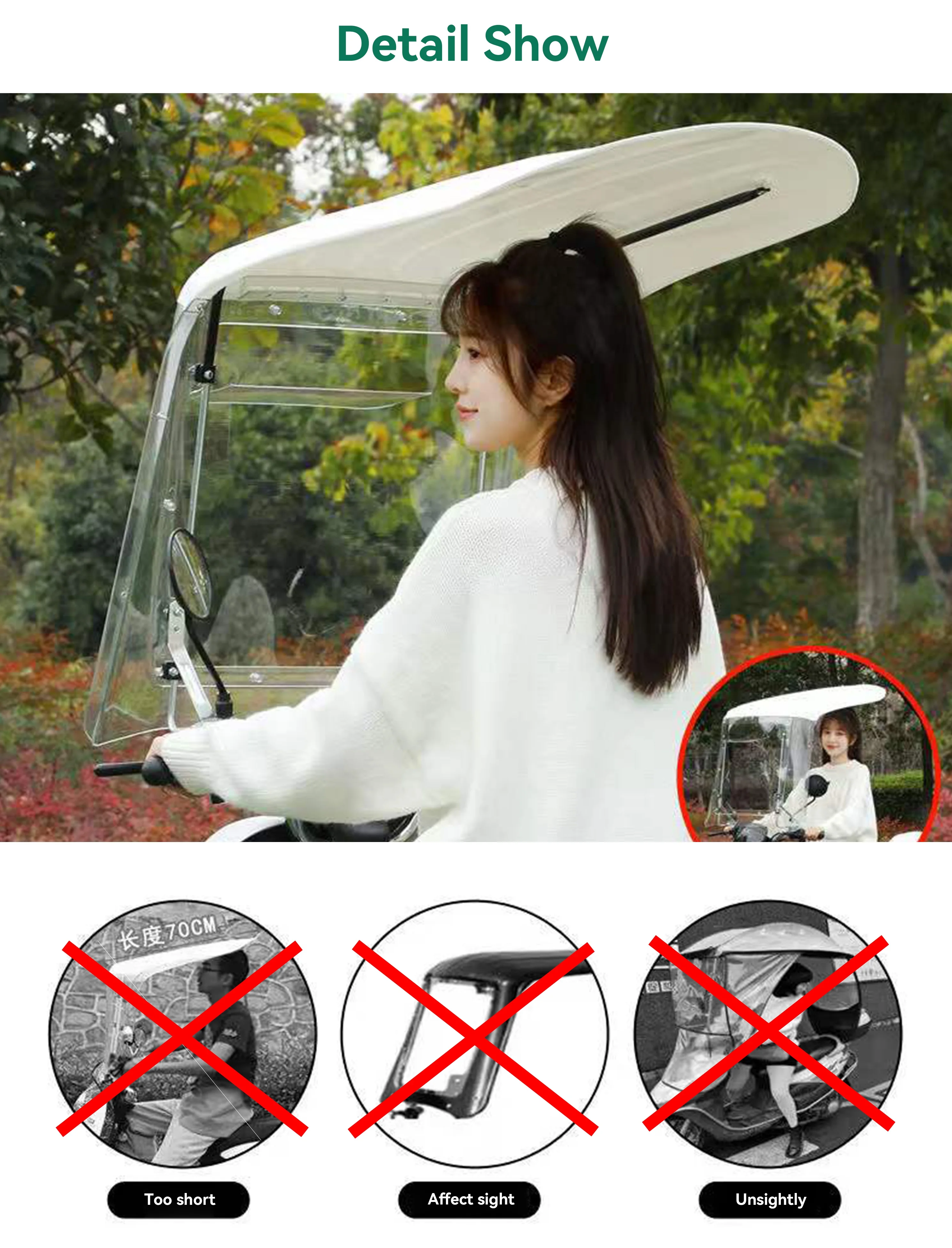 E-Bike Rain Shed Carport Awning Canopy Motorcycles Full Cover Sun Shade ...
