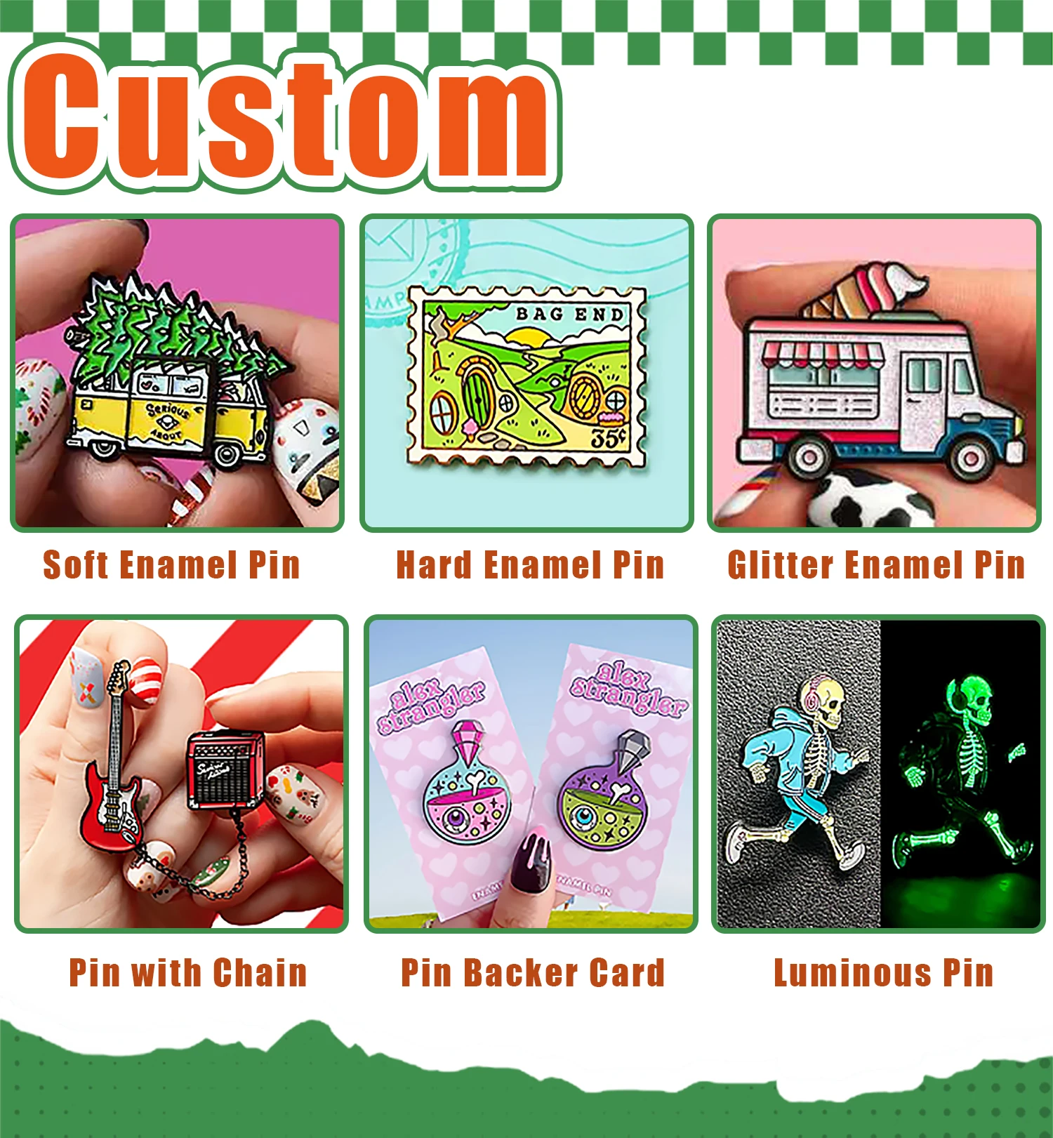 Lapel Pin Custom DIY Accessories Metal Badge Fashion Word Brooch Design ...