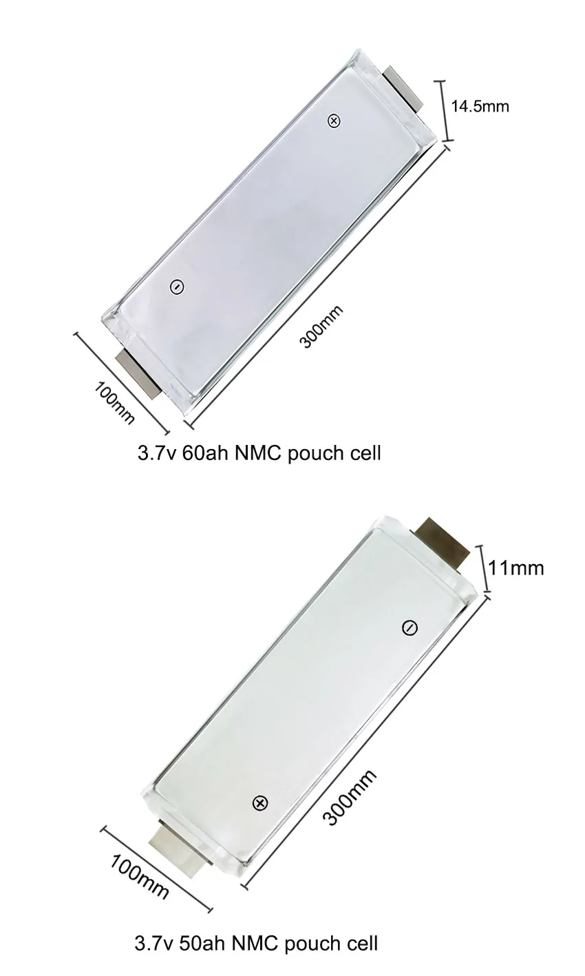 Li Ion Nmc Pouch Cell 50ah 3.7v Rechargeable Polymer Lithium Lipo ...