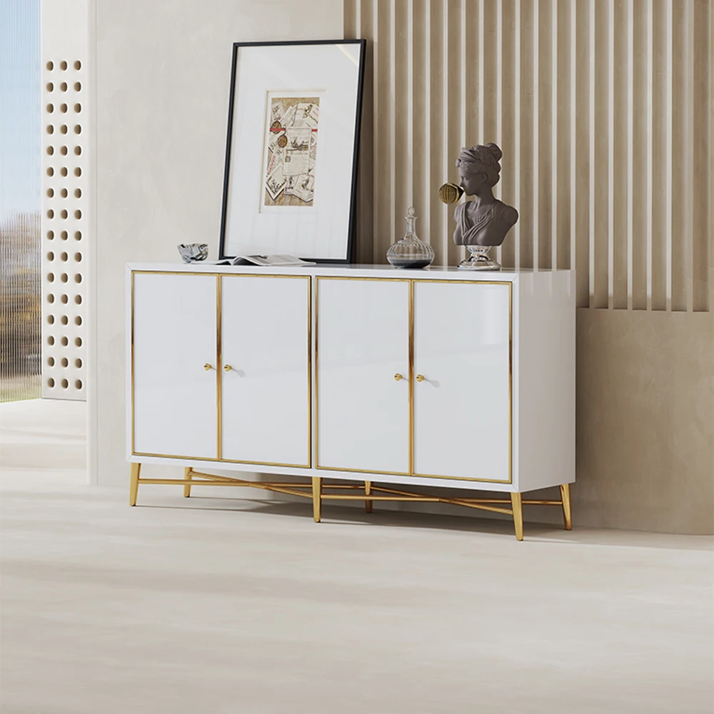 Modern Luxury Style Black Buffet Table Cabinets for Living Room