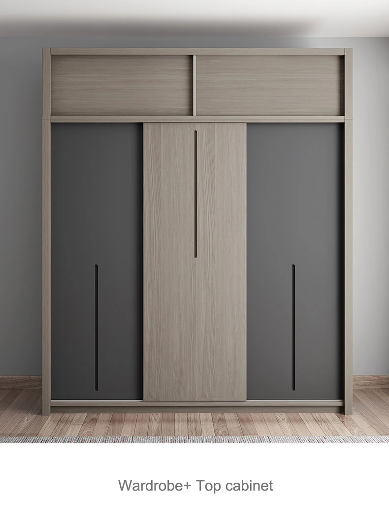 Modern Two Doors Bedroom Mdf Wardrobe Design With Mirror Storage ...