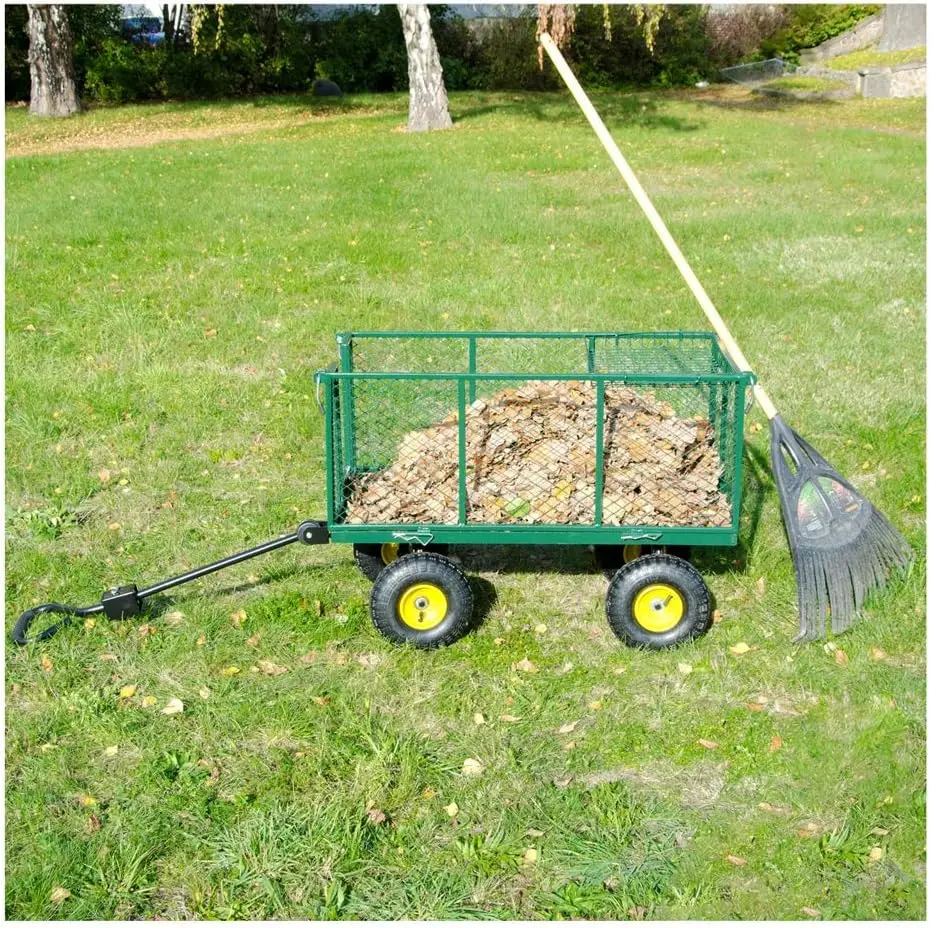 Lawn Cart Utility Heavy Duty Yard Garden Hand Trolley Practical ...