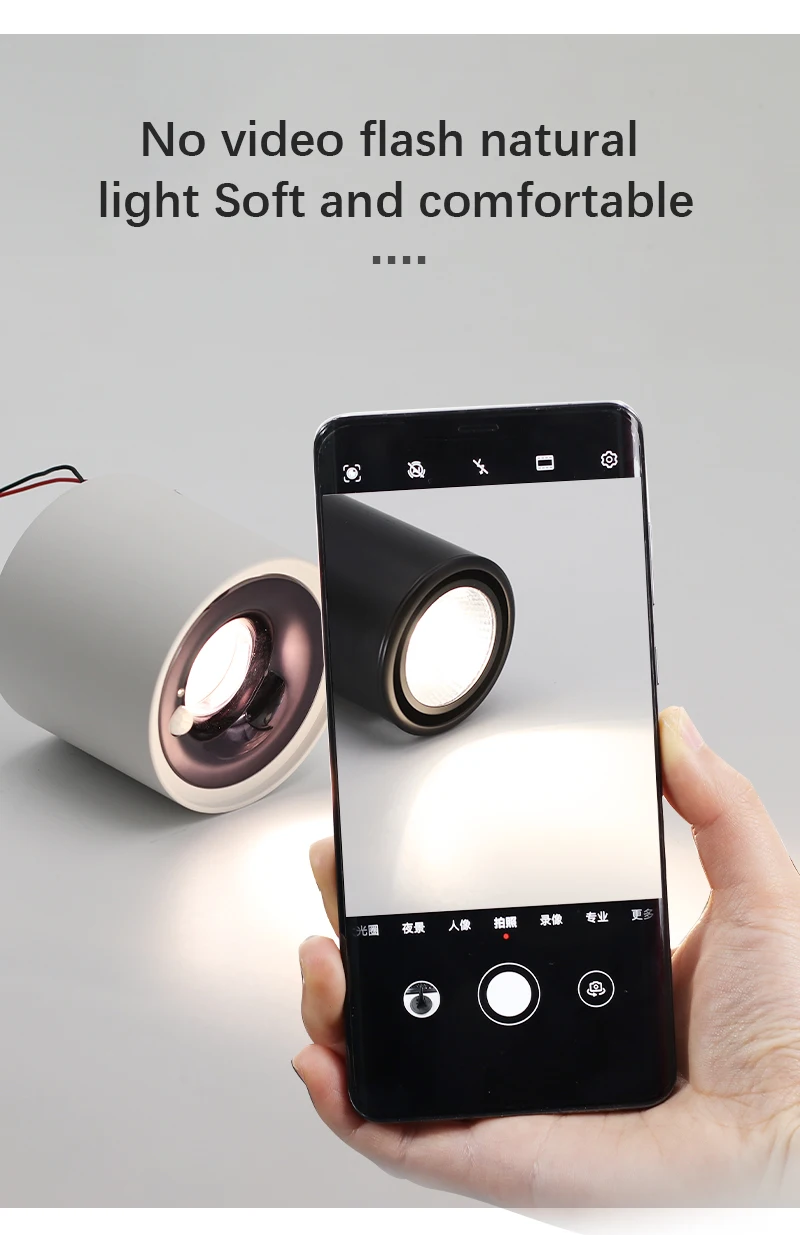 Surface Mounted Spotlight With Human Sensor Led Ceiling Lamp Cob Anti ...