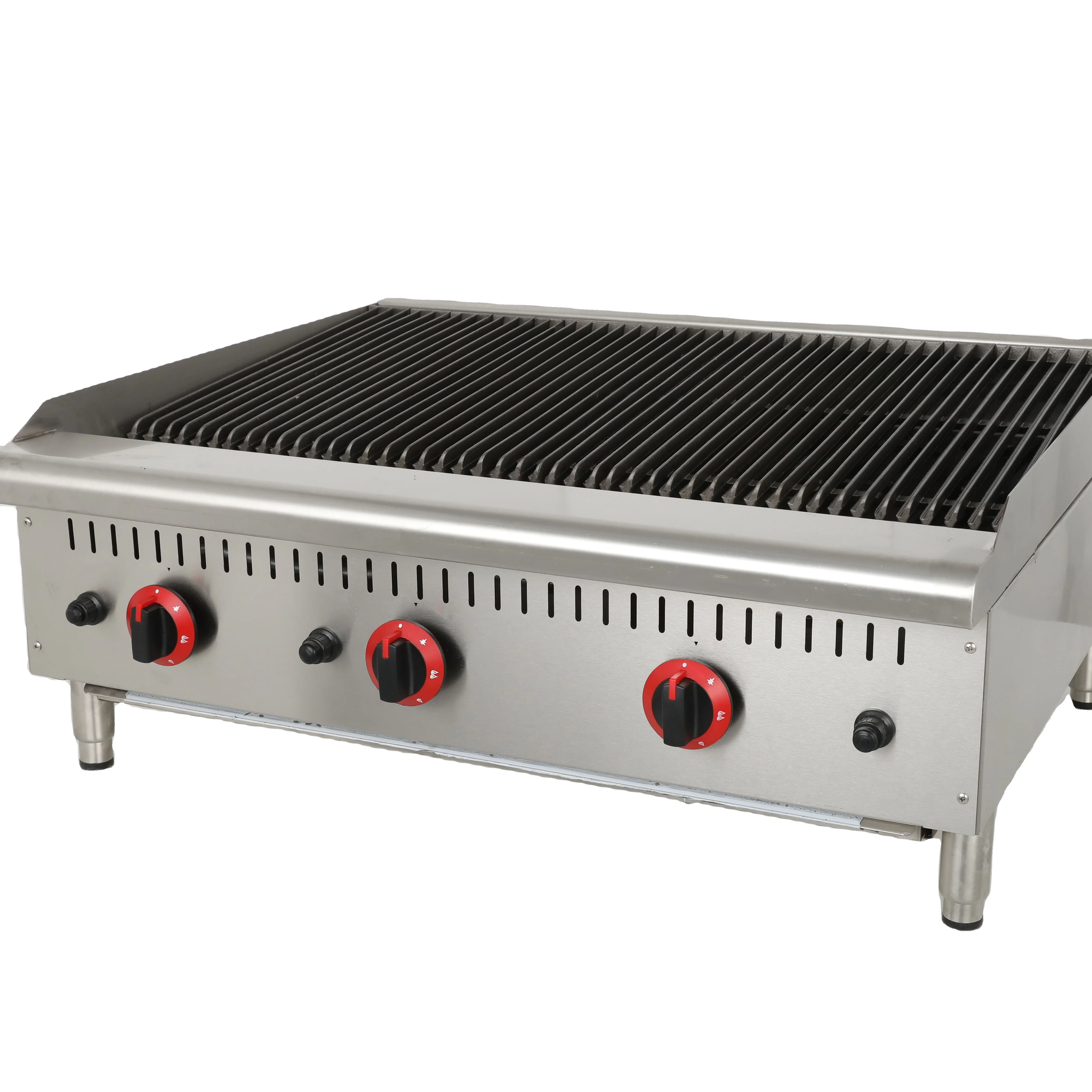 Commercial Gas Lava Rock Grill Hot Sale Stainless Steel Smokeless Gas ...